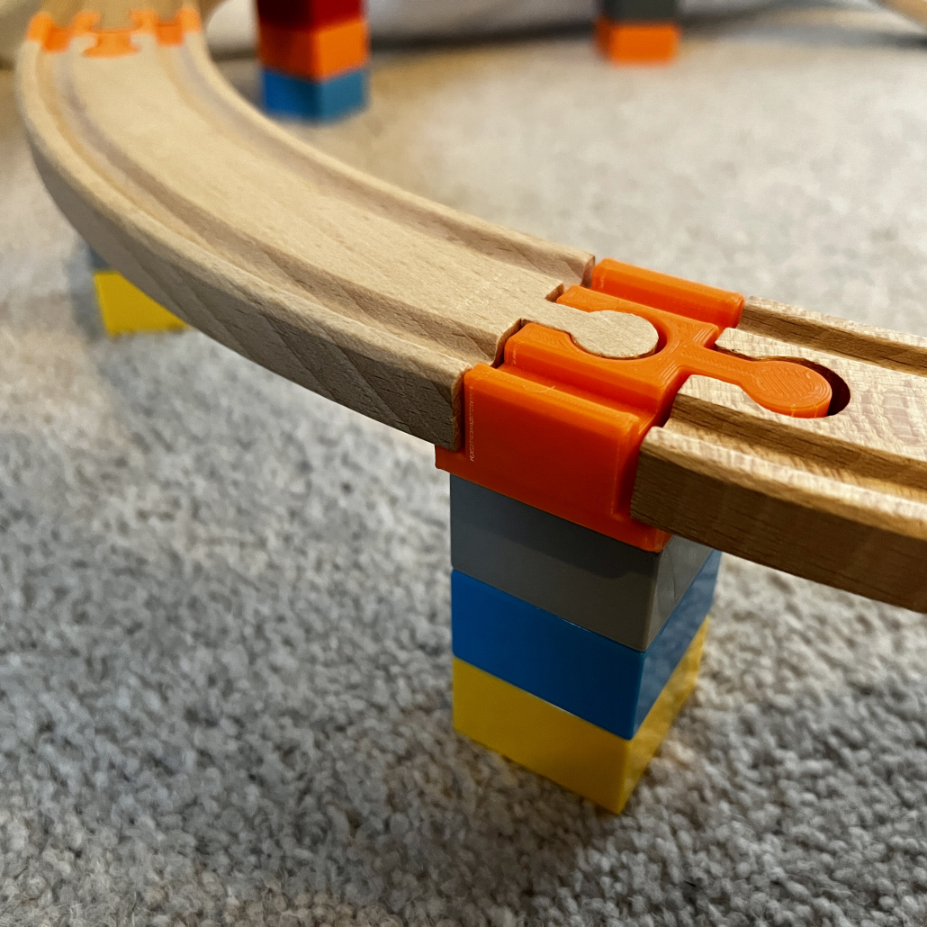 Adapters for Wooden Train Tracks & Building Blocks (fits Brio, Duplo ...