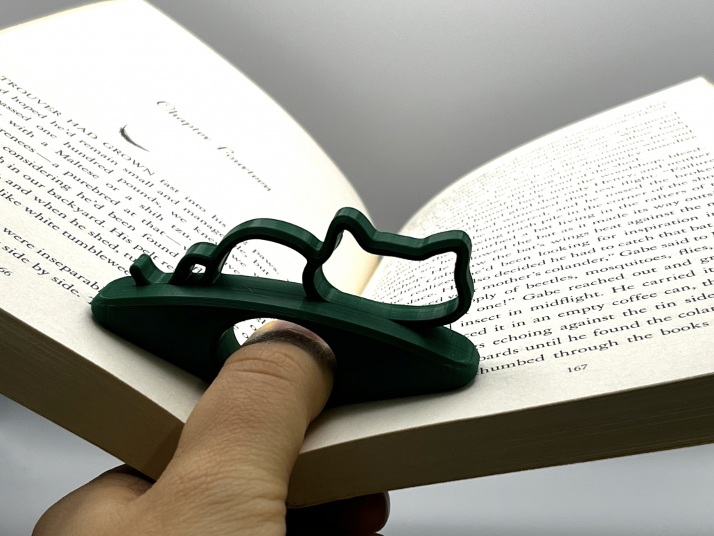 Thumb Book Page Holder for One Hand Reading - Triple Axis
